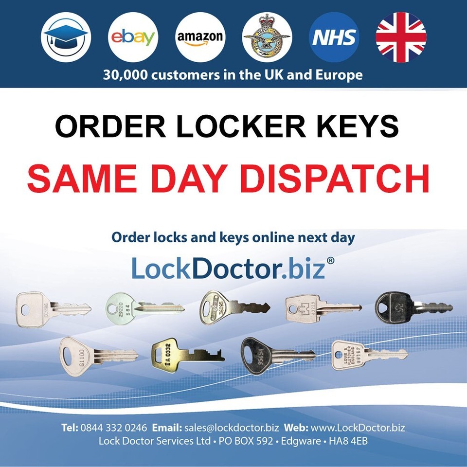 Ronis Silver Steel Biocote Locker Lock Camlock 2 Keys (CC001-CC2000 ...