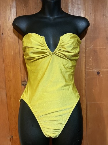 Vintage Yellow Swimsuit One Piece Medium | eBay