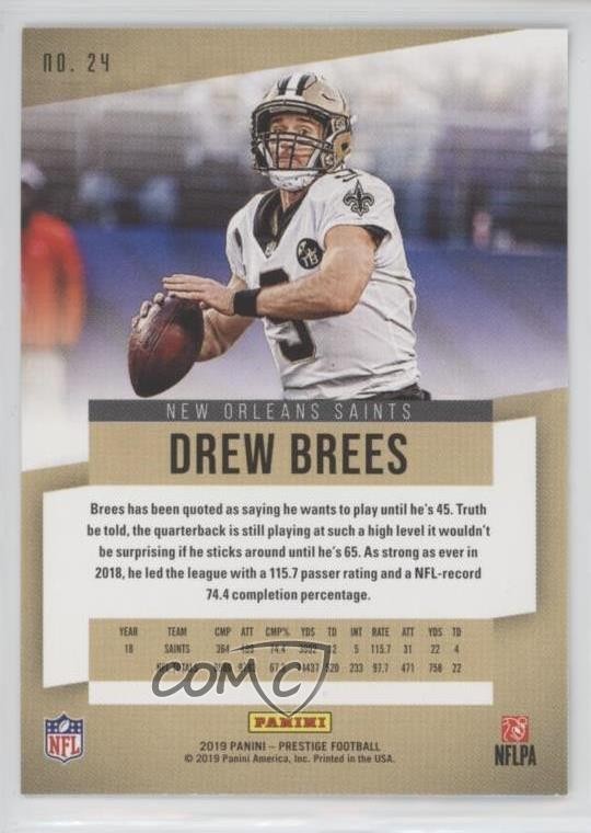 2019 Panini Prestige Drew Brees #24 | eBay