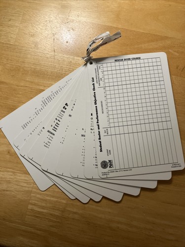 PADI Rescue Diver Course Instructor Slates (9 Slates) | eBay