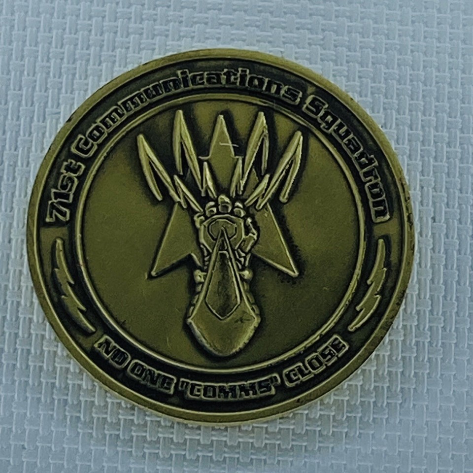 71st Communications Squadron No One 'Comms' Close Challenge Coin | eBay