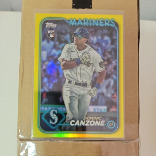Dominic Canzone 2024 Topps Series One Mariners SP Gold Foil Rookie Card ...