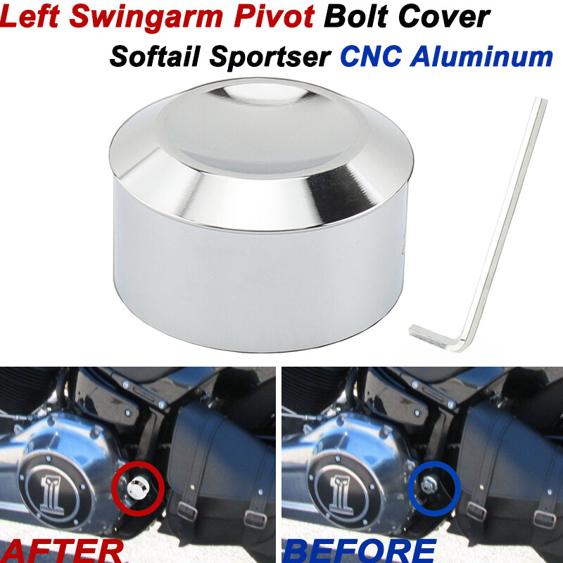 For Harley Frame Swingarm Pivot Bolt Cover Softail FXST FLSTSportster ...
