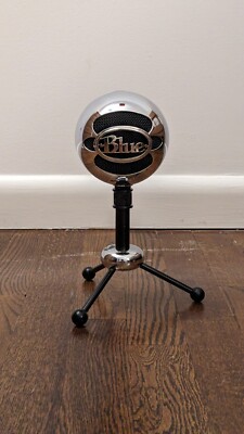 Blue Snowball USB Microphone - Brushed Aluminum - Used Only Once ...