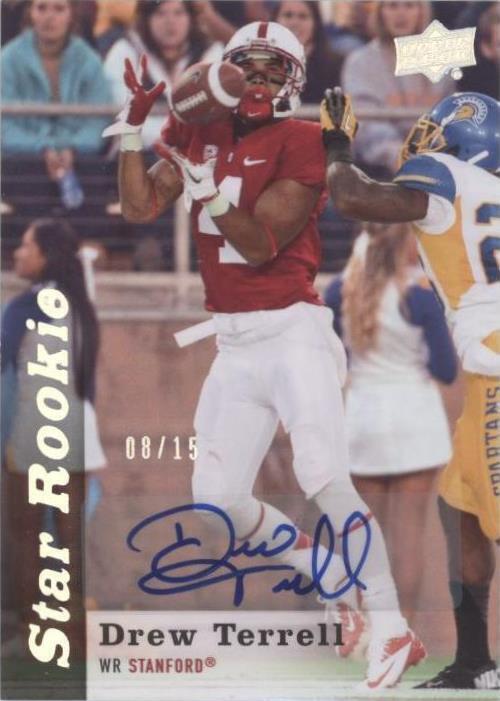 2013 Upper Deck - Star Rookie Drew Terrell #142 Autographs Parallel /15 ...