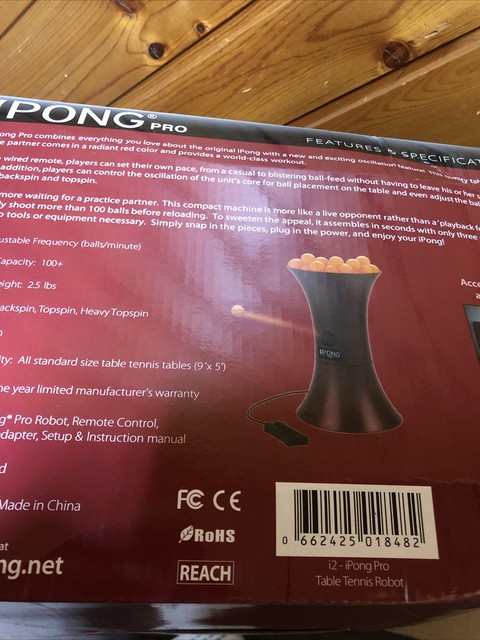 iPong Pro Table Tennis Training Robot I2 Red Sports for sale online | eBay