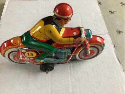 Technofix tin plate friction motorcycle | eBay UK