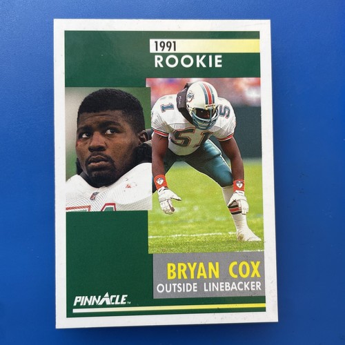 1991 Pinnacle Football Card #308 Bryan Cox RC Miami Dolphins Rookie | eBay