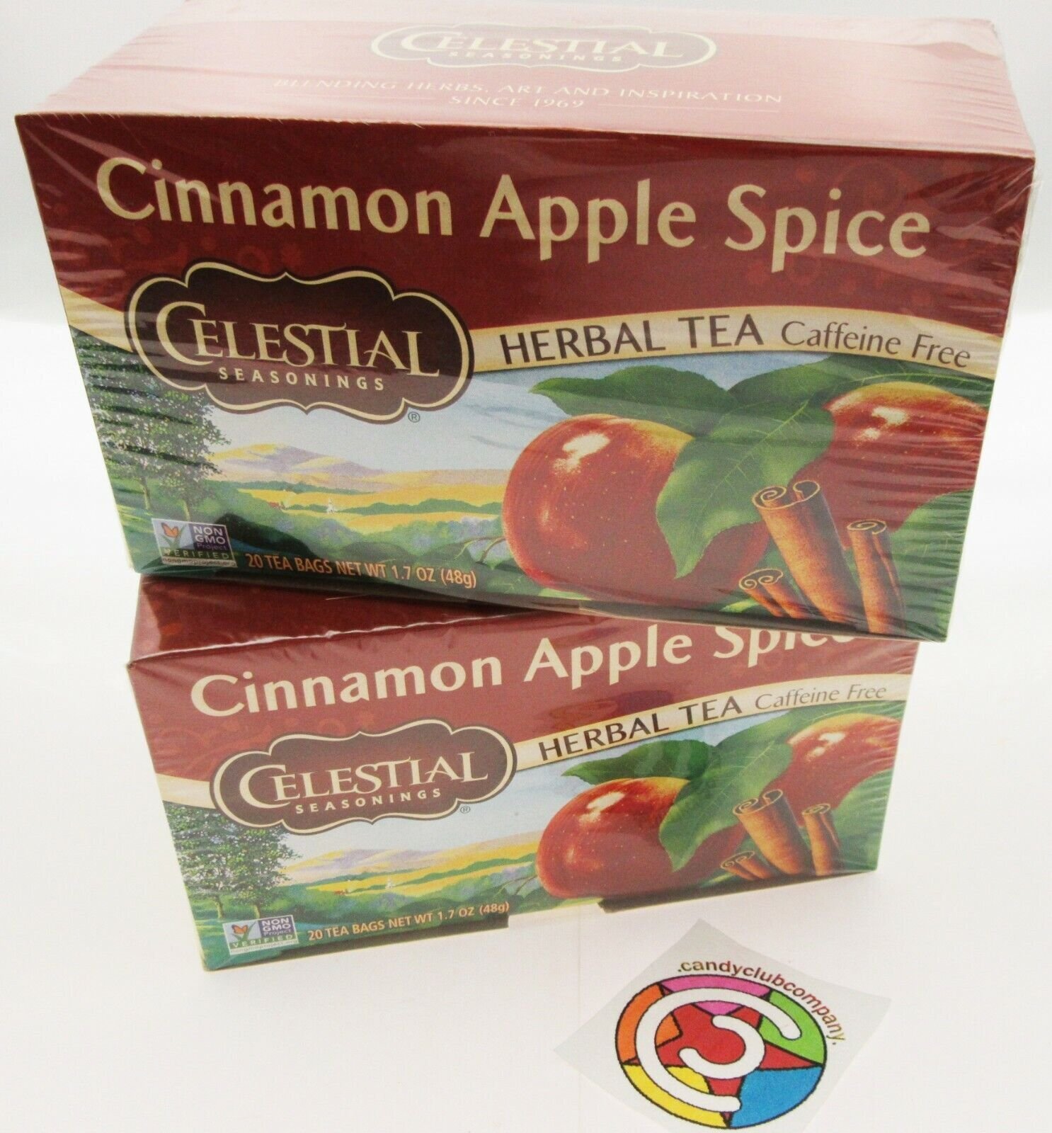 Celestial Cinnamon Apple Spice Herbal Tea 20 bags each ~ Lot of 2 | eBay