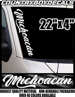 Michoacán 22" Vinyl Decal Sticker Michoacan Mexico Mexican Jalisco ...