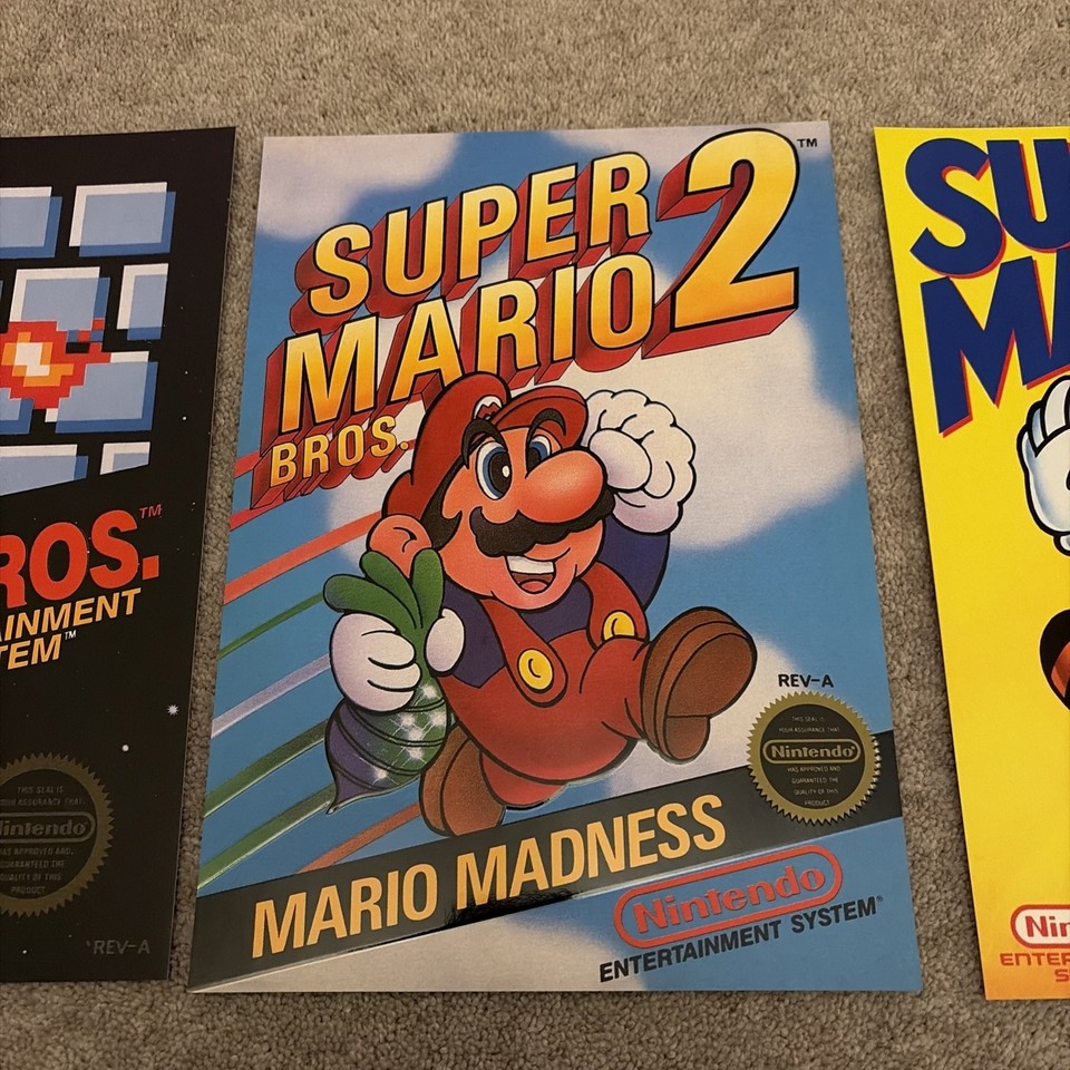 Super Mario Bros. A4 Embossed Wall Art Set My Nintendo Rewards | eBay UK