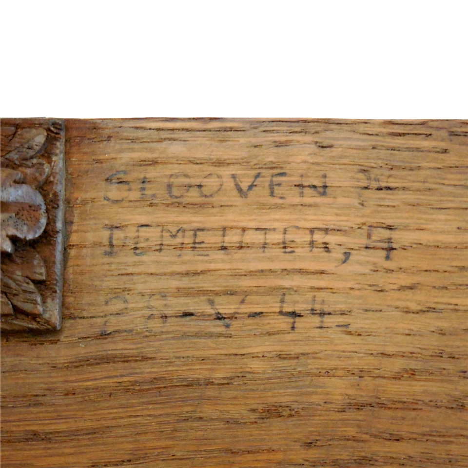 Vintage Hand Carved Wood Inkwell Pen Rest: Ornate Desk Standish | eBay