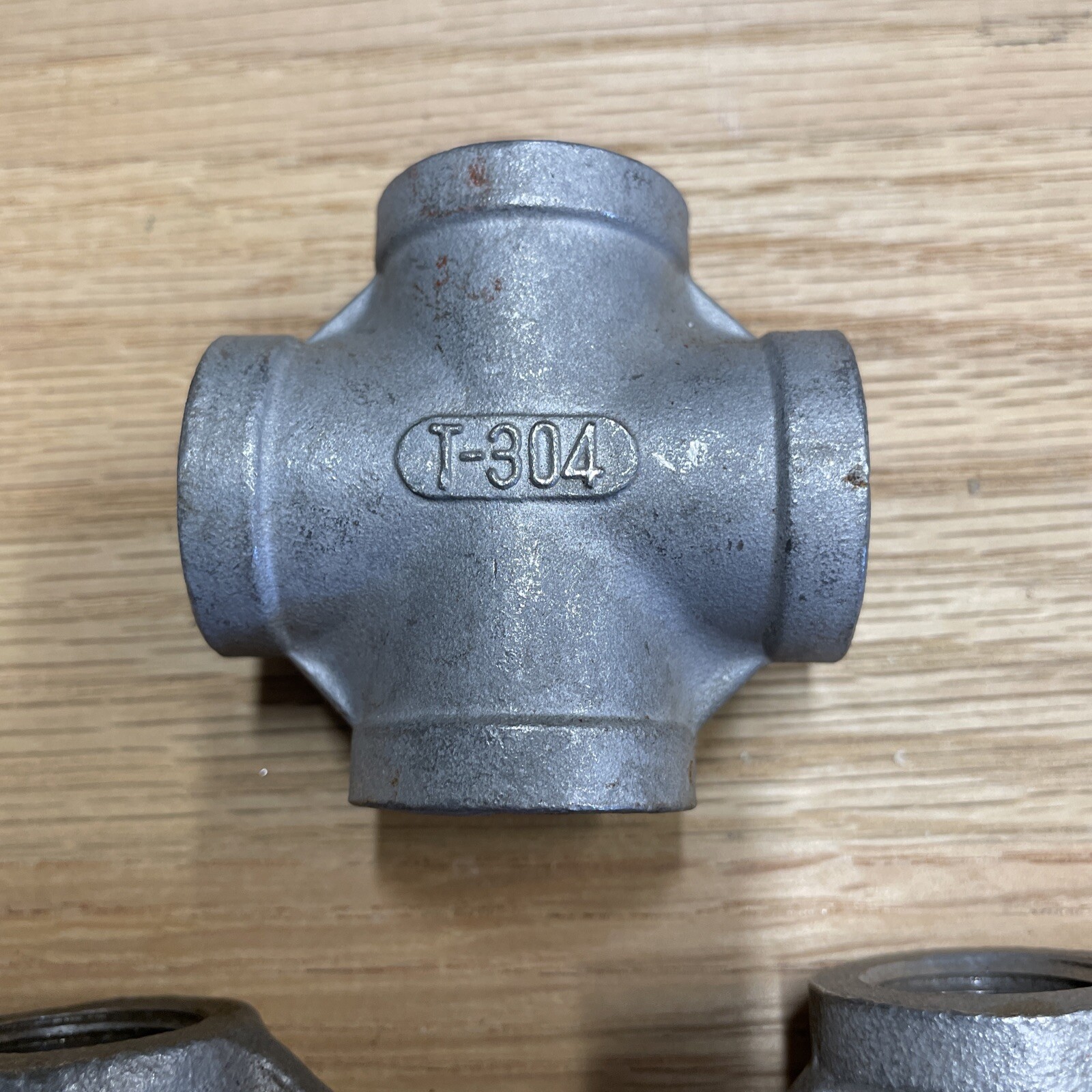 Lot Of 31/2" Thread 4 Way Female Cross Coupling cast Connector Pipe ...