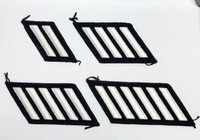 Police Years of Service Hash Mark Stripes Patch White on Black | eBay