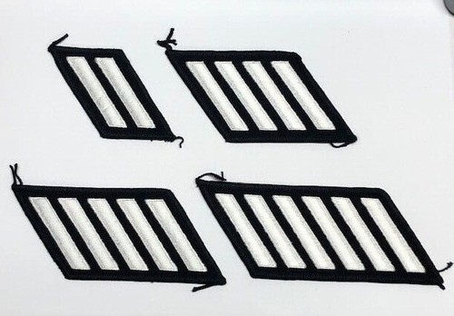 Police Years of Service Hash Mark Stripes Patch White on Black | eBay