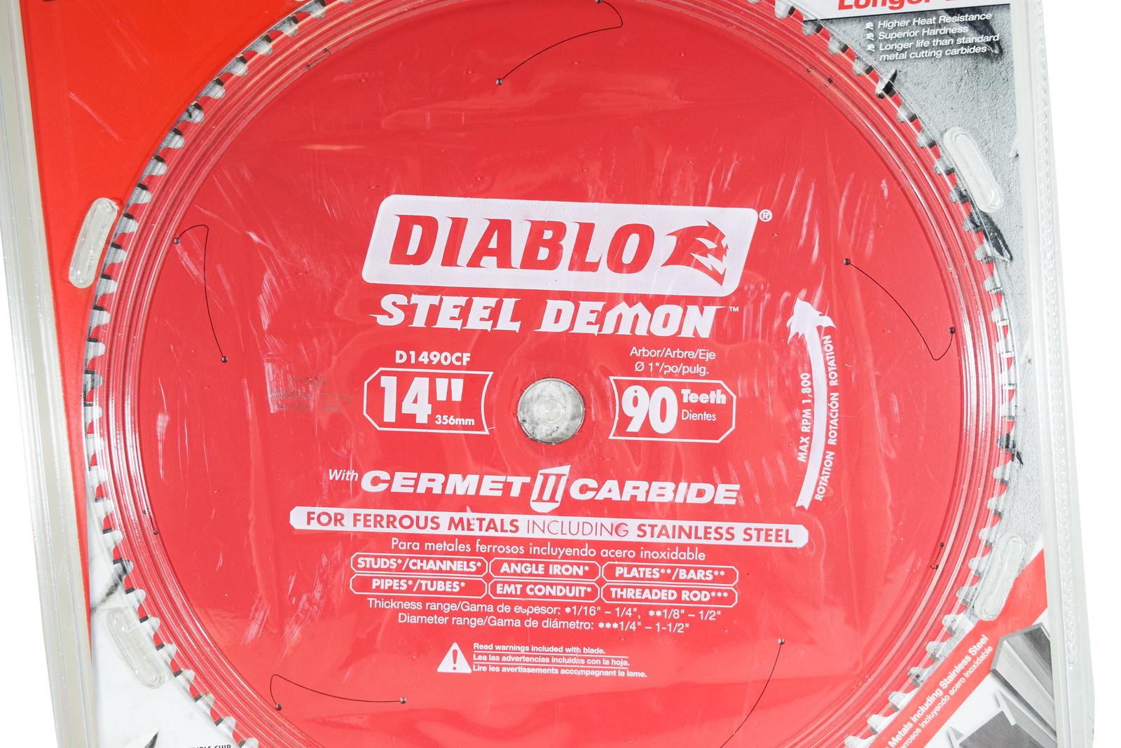 Diablo D1490CF 14" 90Tooth Metals & Stainless Steel Circular Saw Blade ...