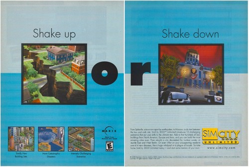 SimCity 3000 Unlimited Print Ad/Poster Art PC Big Box | eBay