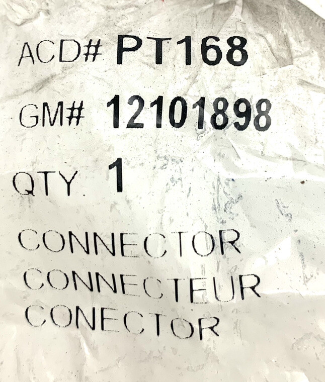 ACDelco Headlamp Connector Pigtail PT168 (12101898) NOS | eBay