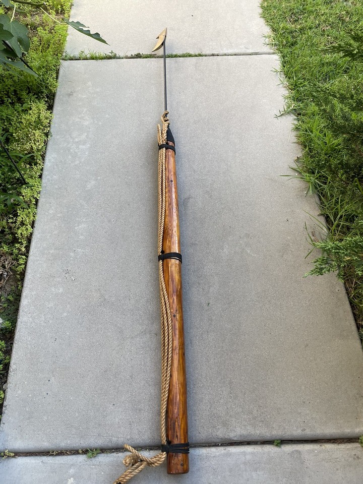 VTG 6ft Whale Harpoon Spear - Gig Spike - 75” With ROPE BUNDLE Nautical ...