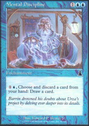 Mental Discipline - Foil Magic mtg Heavy Play, English Urza's Destiny ...