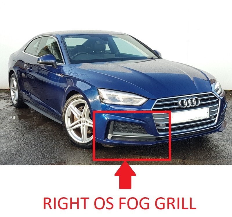 Audi A5 S Line 2016 Onwards Right Front Bumper Foglamp Blank 8W6807682F ...