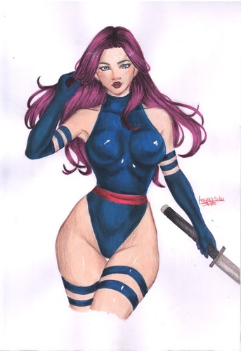 Psylocke (09"x12") Original Art by Luana - Ed Benes Studio | eBay