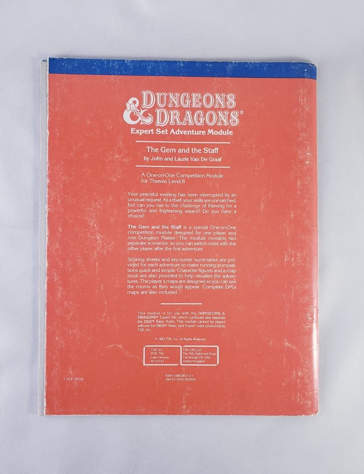 Dungeons & Dragons Expert Set Adventure Module The Gem and the Staff ...