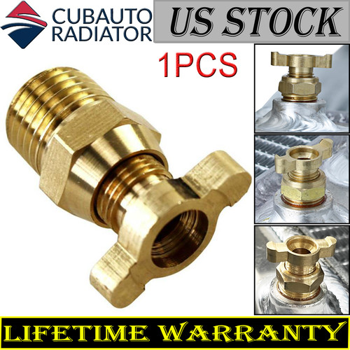 Radiator Style Thread Male Brass Petcock Drain Plug 1/4" NPT Universal ...