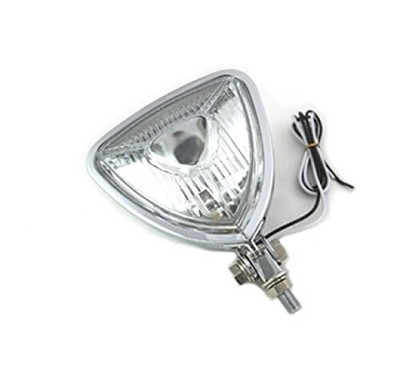 V-Twin Mfg 33-4077 Chrome 5" Triangle Headlight | eBay
