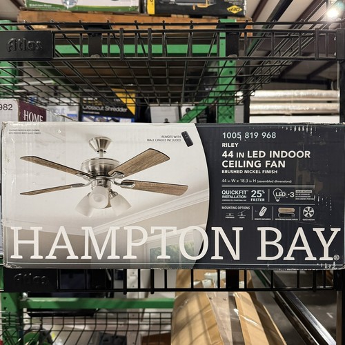 Hampton Bay Riley 44" LED Light 5-Blades Ceiling Fan 82392521448 | eBay