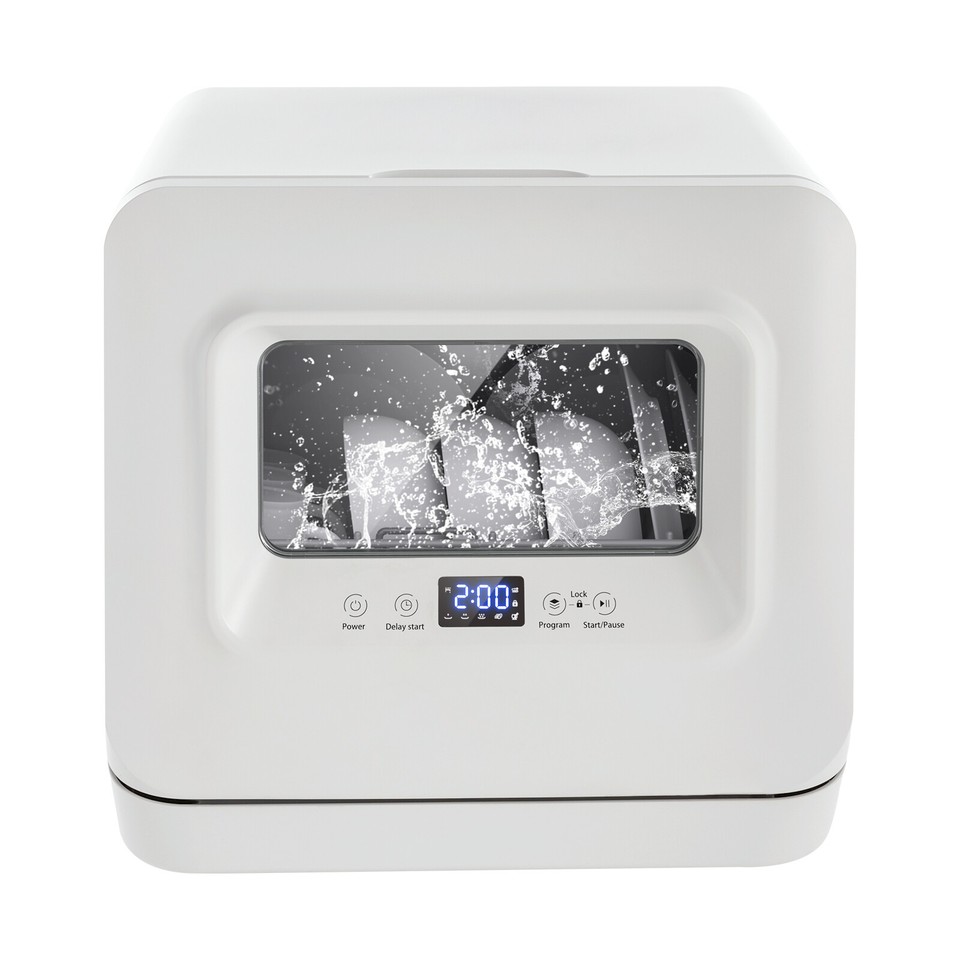 Portable Compact Countertop Mini Dishwasher with Water Tank Leak-Proof ...