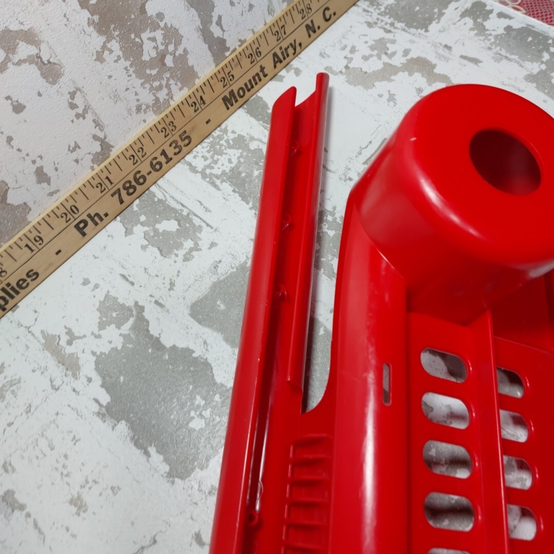 Vtg Shopping Cart Cup Holders Red Plastic with Snack Tray - Snaps Onto ...