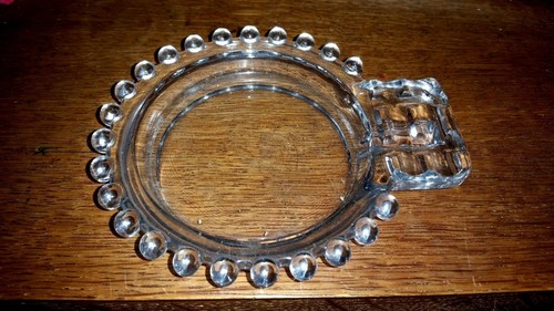 CRISTAL IMPERIAL CANDLEWICK # 400/18 CLEAR GLASS ASHTRAY / COASTER MINT ...