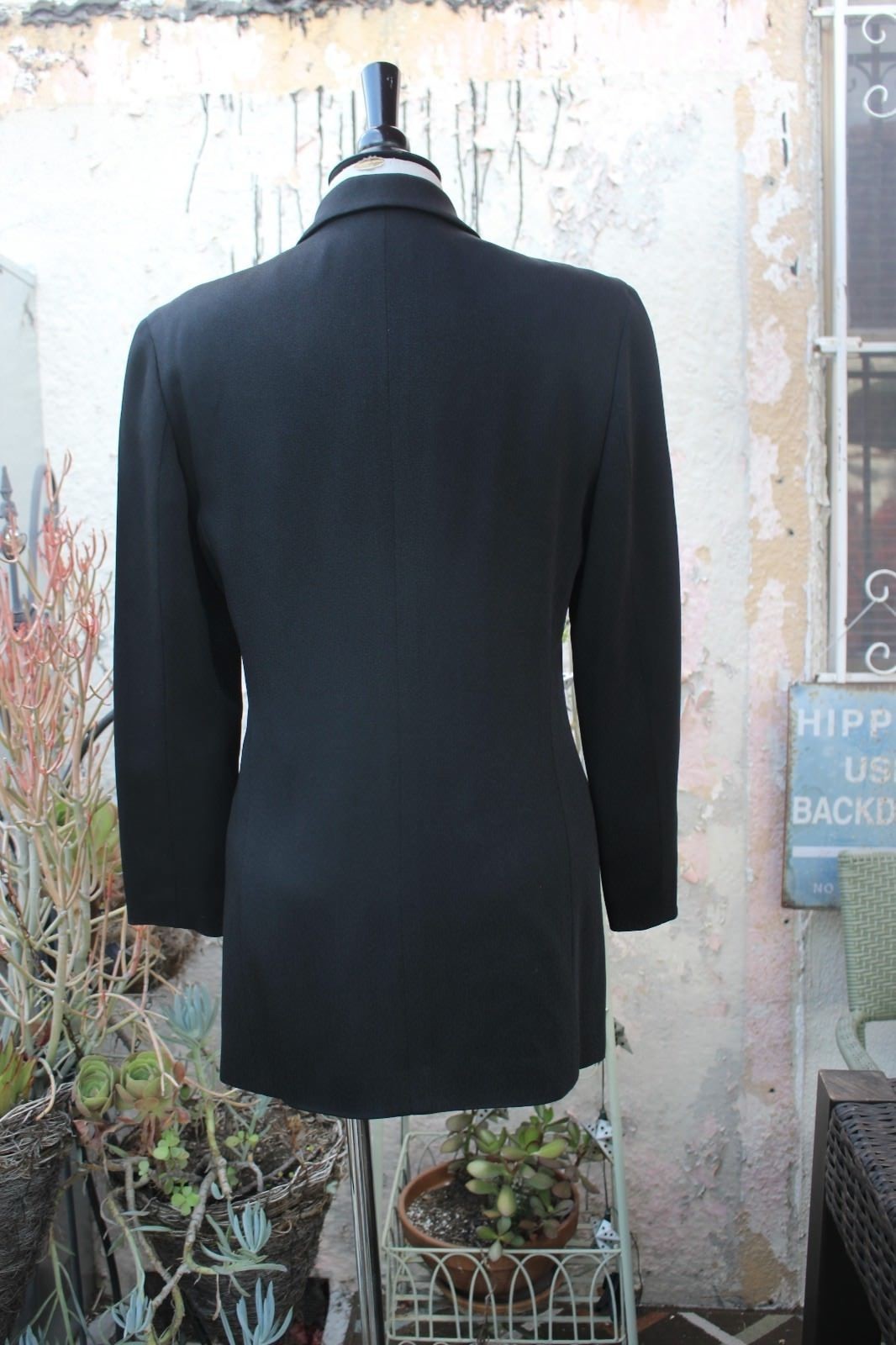 Vintage Versace Complice Black Double Breasted Blazer 1980's Jacket I40 ...