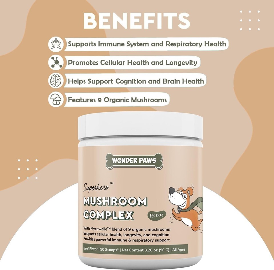 Wonder Paws Immune Support Mushroom Powder for Dogs – 90 Scoops | eBay