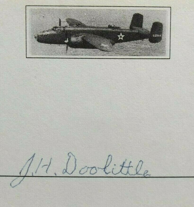 Jimmy Doolittle & 9 Doolittle Raiders Autograph Cards Tokyo Raid 1942 U ...