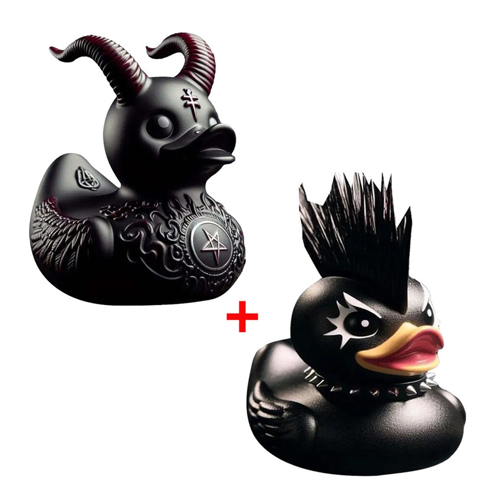 Dark Rubber Duck Rock Duck Satan Ducks,Novelty Halloween Ducks Home ...