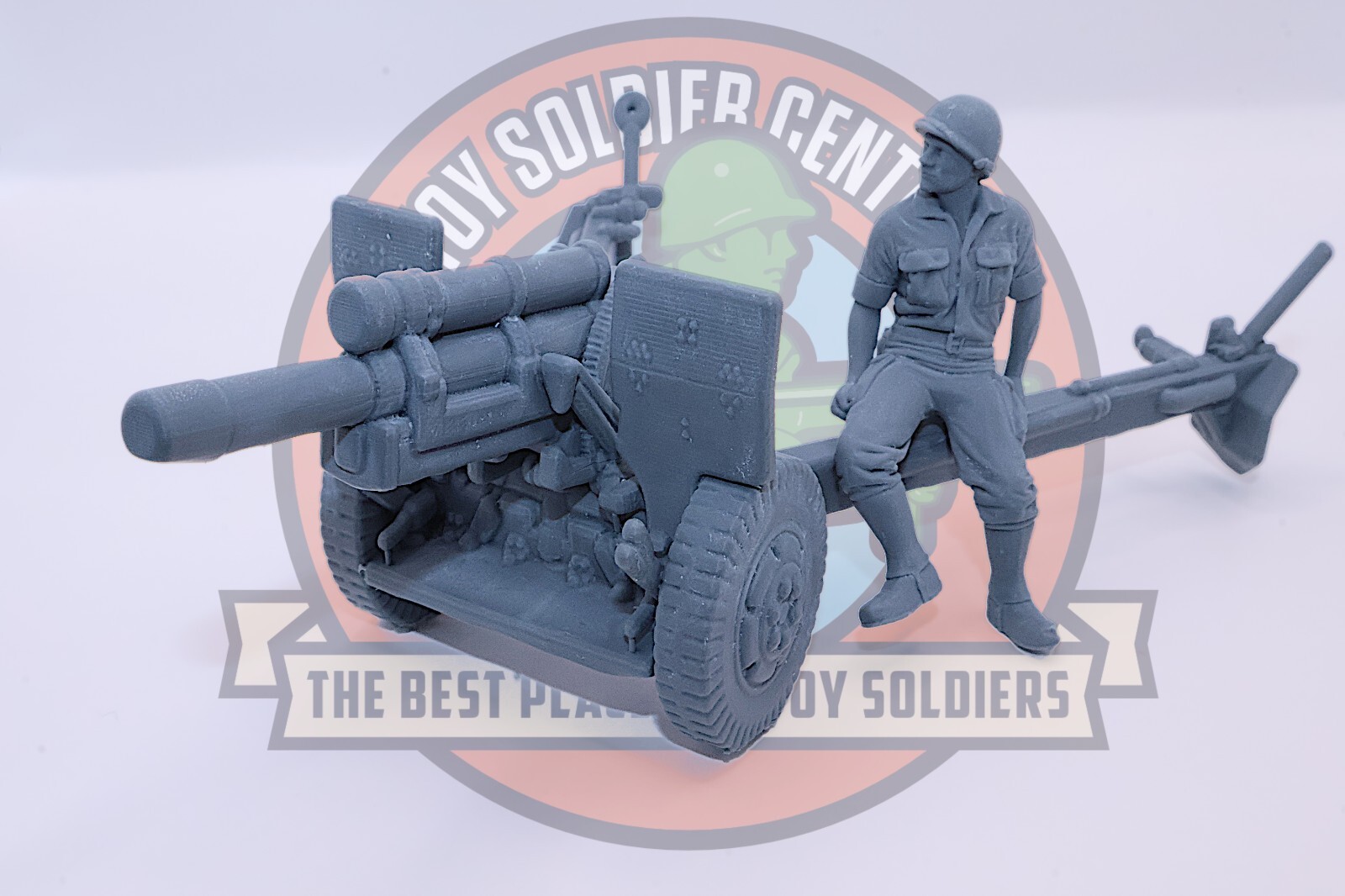 World War 2 Toy Soldiers - USA Howitzer Cannon Crew - 54mm - 1:32 - W/O ...