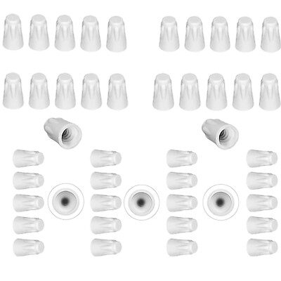 40 Pieces Ceramic Wire Connectors White Wire Ceramic Nuts 22-10 AWG ...