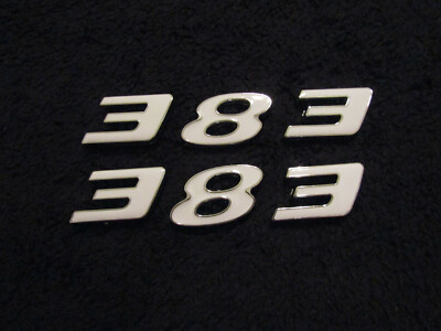 CHEVROLET 383 STROKER ENGINE ID FENDER HOOD SCOOP QUARTER TRUNK EMBLEMS ...