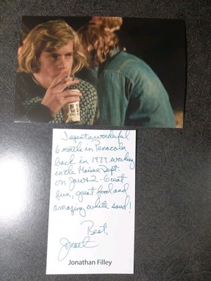 JONATHON FILLEY As CASSIDY Hand Signed Autograph NOTE With PHOTO -ACTOR ...