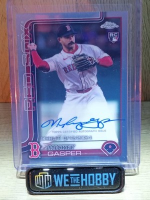 2025 Topps Chrome Update RC Autographs Mickey Gasper, Boston, 📈💪 | eBay