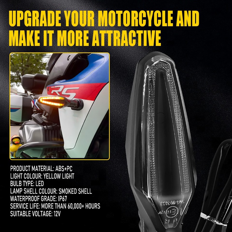 2X LED Turn Indicators Signal Blinker Amber Lights For BMW R1250GS LC ...