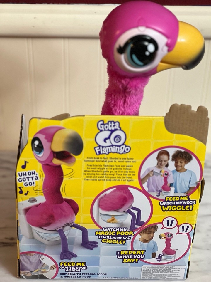 NIB Little Live Pets Gotta Go Flamingo Singing & Poops Interactive ...