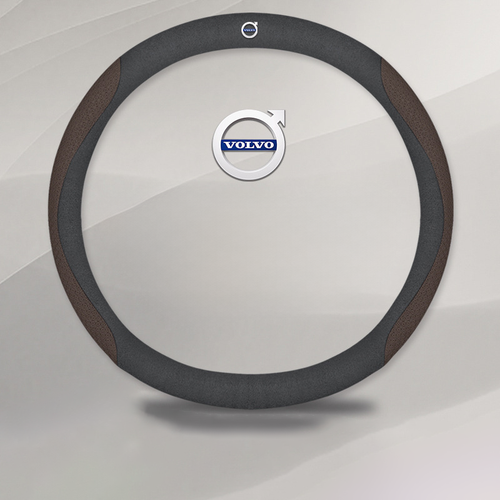 15" Steering Wheel Cover Genuine Leather For Volvo Brown Leather | eBay