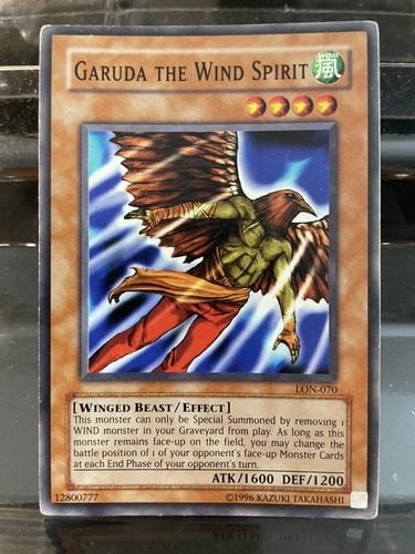 Garuda the Wind Spirit - LON-070 - Common - Unlimited Edition Yugioh ...