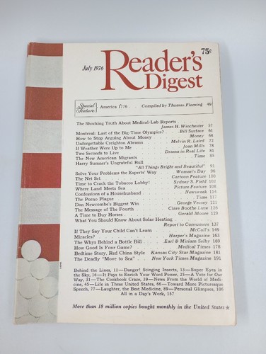 Vintage Reader's Digest Magazine July 1976 Special Feature "America ...