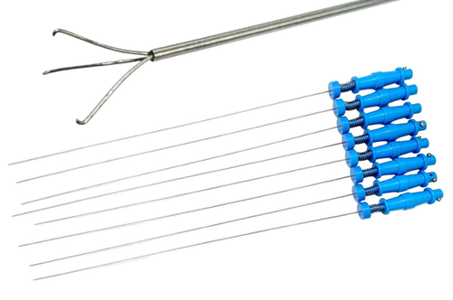 8pc Laparoscopic Urology PCNL Tripronge Forceps 3fr 40cm SS Reusable ...