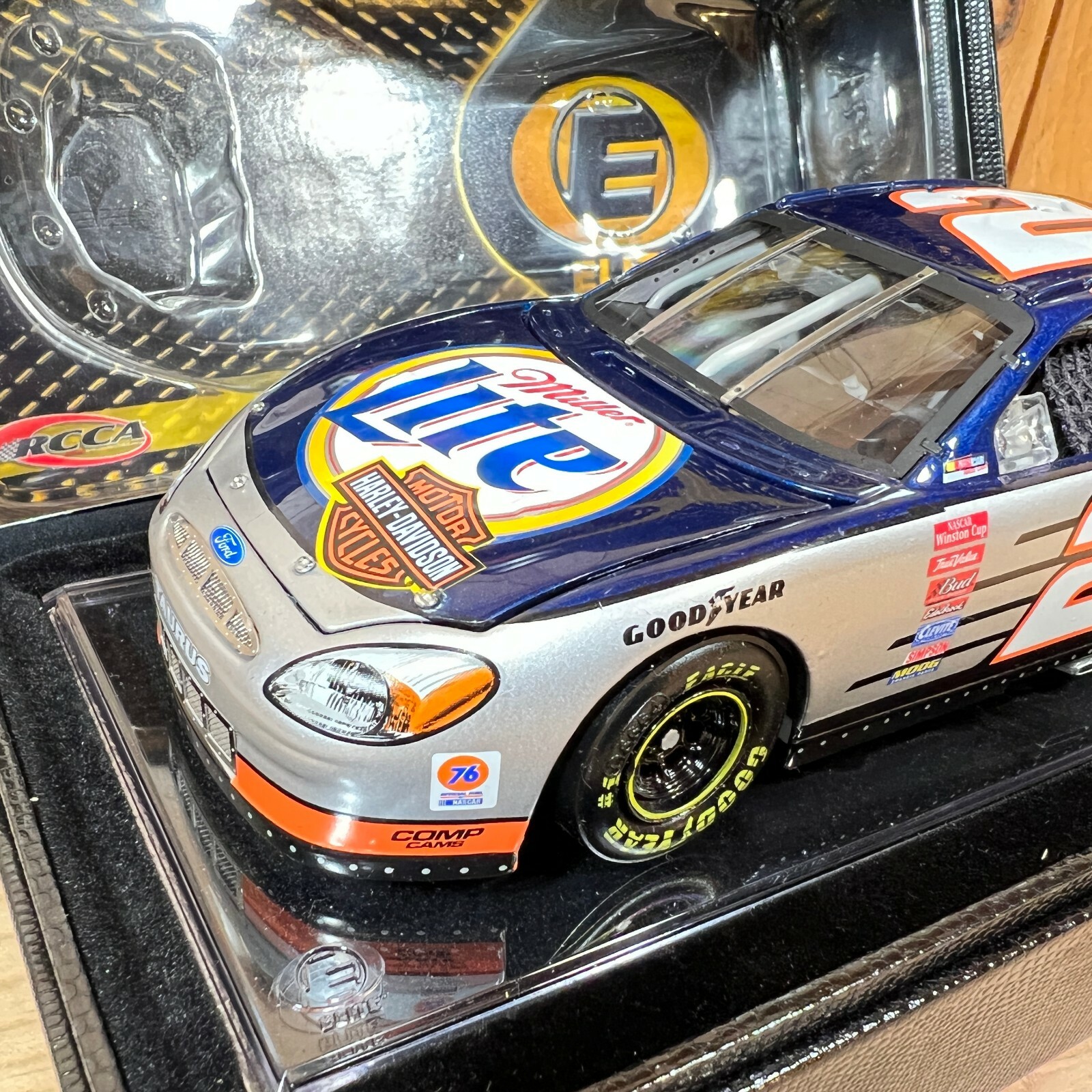 Rusty Wallace #2 Miller Lite Harley Davidson Ford ELITE 1:24 Diecast ...