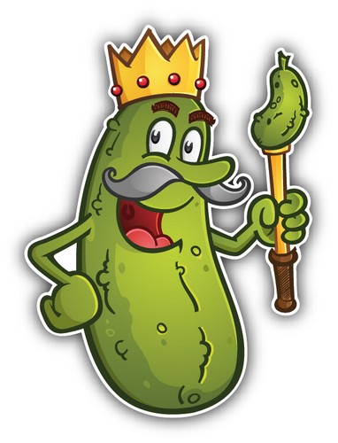 Pickle King Cartoon Car Bumper Sticker Decal - ''SIZES'' | eBay